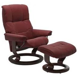 Relaxsessel stressless "Mayfair" Sessel Gr. Leder PALOMA, Classic Base Braun, Relaxfunktion-Drehfunktion-PlusTMSystem-Gleitsystem, B/H/T: 79cm x 101cm x 73cm, rot (cherry paloma) mit Classic Base, Gestell Braun