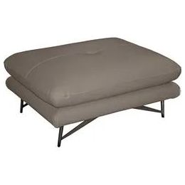Hocker Calia italia "Cezanne, italienisches Design trifft erstklassigen Sitzkomfort, Leder", grau (1521 taupe scuro), B:90cm H:42cm T:70cm, Hocker, Sitzhocker, Designhocker in besonders langlebigen & pflegeleichten Lederarten
