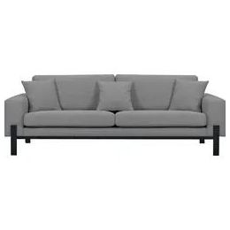 3-Sitzer OTTO products "Ennis" Sofas Gr. B/H/T: 237cm x 86cm x 88cm, Struktur fein recycelt, grau (anthrazit) Verschiedene Bezugsqualitäten: Baumwolle, recyceltes Polyester