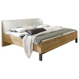 Futonbett Wiemann "Quito", braun (bianco, eiche, nachbildung, kunstleder champagner), L:218cm, Betten, 4-fach Liegehöhenverstellung