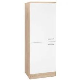 Seitenschrank Optifit "Parare" Schränke Gr. B/H/T: 60 cm x 174,4 cm x 60 cm, 2 St., weiß (weiß glanz, eichefarben) Breite 60 cm