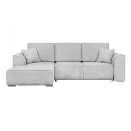 Ecksofa Inosign "Beatrice L-Form" Sofas Gr. B/H/T: 265cm x 86cm x 170cm, Struktur weich, Ottomane links, mit Bettfunktion-mit Bettkasten, beige (creme) wahlweise auch mit Bettfunktion und Bettkasten