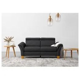 2,5-Sitzer Home Affaire "Lindgren" Sofas Gr. B/H/T: 185 cm x 84 cm x 93 cm, Luxus-Microfaser Florence, mit beidseitiger TV-Funktion motorisch-mit Kopfteilverstellung-ohne Federkern, grau (anthrazit) wahlweise mit TV-Funktion, links oder beidseitig, Kopfteilverstellung