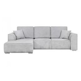 Ecksofa Inosign "Beatrice L-Form" Sofas Gr. B/H/T: 265cm x 86cm x 170cm, Struktur weich, Ottomane links, ohne Bettfunktion-ohne Bettkasten, beige (creme) wahlweise auch mit Bettfunktion und Bettkasten