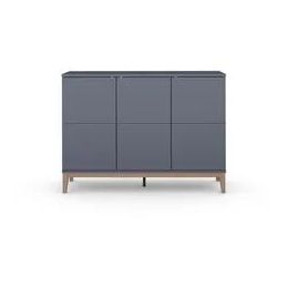 Sideboard Andas "Maryd" Sideboards Gr. B/H/T: 120cm x 88cm x 41cm, grau (wotan eiche/grau) Kommode, Untergestell in Holzoptik, Breite 120 cm