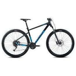 Mountainbike GHOST "Kato Universal AL" Fahrräder Gr. 44cm, 29 Zoll (73,66cm), schwarz (hellblau-schwarz) für Damen und Herren, Kettenschaltung