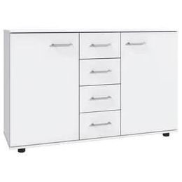 Kombikommode wimex "Taiga" Sideboards Gr. B/H/T: 130 cm x 83 cm x 41 cm, 4 St., weiß obere Schublade in Absatzfarbe oder uni