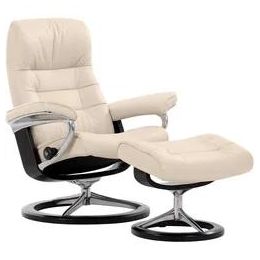 Relaxsessel stressless "Opal", beige (cream), B:79cm H:99cm T:71cm, Leder PALOMA: durchgefärbtes Semianilin-Möbelleder, Leder BATICK: durchgefärbtes und genarbtes Möbelleder, Sessel, mit Signature Base, Größe S, mit Schlaffunktion