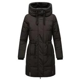 Steppmantel Navahoo "Zuckertatze XIV" Gr. L (40), schwarz Damen Mäntel Stylischer Winterparka mit verstellbarer Kapuze