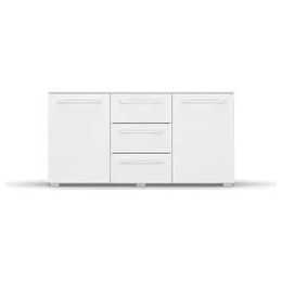 Kommode Rauch "Skat Pure" Sideboards Gr. B/H/T: 120 cm x 61 cm x 42 cm, 3 St., weiß (alpinweiß) mit 1 Tür und 4 Schubladen in puristischem Design