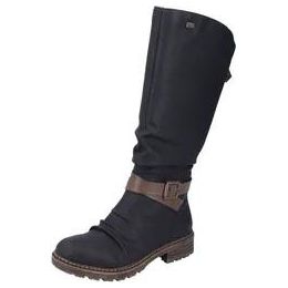 Winterstiefel Rieker Gr. 38, Varioschaft, schwarz Damen Schuhe mit zusätzlichem Reißverschluss hinten für regulierbare Schaftweite