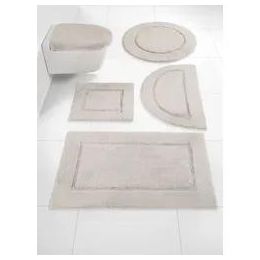 Badematte Heine HOME Badematten Gr. halbrund (50cm x 80cm),, grau