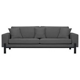 3-Sitzer OTTO products "Ennis" Sofas Gr. B/H/T: 237cm x 86cm x 88cm, Samtoptik recycelt, grau (anthrazit) Verschiedene Bezugsqualitäten: Baumwolle, recyceltes Polyester