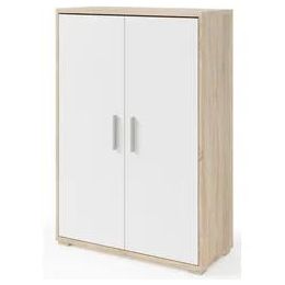 Aktenschrank BEGA OFFICE "Office Line" Schränke Gr. B/H/T: 79cm x 114cm x 35cm, 2 St., weiß (eiche sonoma/weiß) Büroschrank, Aktenschrank Mehrzweckschrank wahlweise in 3 Farben