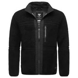 Plüschjacke Ragwear "Noory" Gr. M (50), schwarz Herren Jacken Basic Teddy-Fleece Jacke