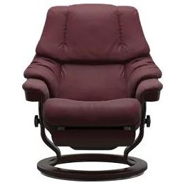 Relaxsessel stressless "Reno" Sessel Gr. Leder BATICK, PowerTM Leg & Back-Classic Base Braun-M, B/H/T: 79cm x 98cm x 78cm, rot (bordeaux batick) elektrisch verstellbar, optional 2-motorisch, Größe M & L