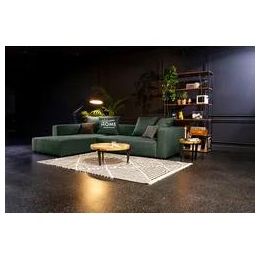 Ecksofa Tom Tailor HOME "HEAVEN CASUAL M" Sofas Gr. B/H/T: 282cm x 85cm x 221cm, Struktur grob TCU, Recamiere links, mit Bettfunktion-mit Bettkasten, grün (green forest tcu 33) aus der COLORS COLLECTION, wahlweise mit Bettfunktion & Bettkasten