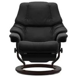 Relaxsessel stressless "Reno" Sessel Gr. Leder PALOMA, PowerTM Leg & Back-Classic Base Braun-M, B/H/T: 79cm x 98cm x 78cm, schwarz (black paloma) elektrisch verstellbar, optional 2-motorisch, Größe M & L