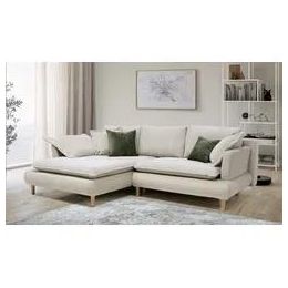 Ecksofa Collection AB "Mandela L-Form" Sofas Gr. B/H/T: 264cm x 94cm x 184cm, Cord-Samtvelours, Recamiere links, mit Bettfunktion und Bettkasten, beige mit Bettfunktion und Bettkasten