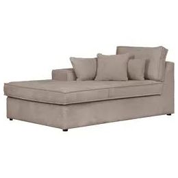 Ottomane RAUM.ID "Florid" Sofas Gr. B/H/T: 100cm x 75cm x 162cm, Cord, Ottomane links, grau (taupe) einzeln stellbar oder als Teil eines Modulsofas, auch in Cord