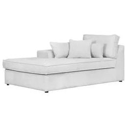 Ottomane RAUM.ID "Enid" Sofas Gr. B/H: 130cm x 75cm, Cord, Ottomane links, beige (creme) einzeln stellbar oder als Teil eines Modulsofas, fester Sitzkomfort