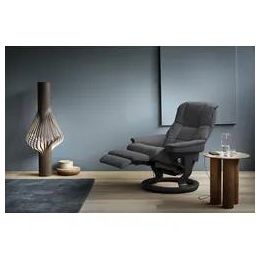 Relaxsessel stressless "Mayfair" Sessel Gr. ROHLEDER Stoff Q2 FARON, PowerTM Leg & Back-ohne Akku-Classic Base Schwarz, 1098461850, B/H/T: 79cm x 101cm x 77cm, grau (dark grey q2 faron) elektrisch verstellbar, optional 2-motorisch, Größe M & L