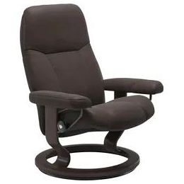 Relaxsessel stressless "Consul", braun (braun batick), B:76cm H:100cm T:71cm, Leder BATICK: BATICK ist ein leicht korrigiertes, durchgefärbtes und genarbtes Möbelleder, bei dem die meisten Unebenheiten und Spuren in der Regel entfernt wurden., Leder PALOMA: PALOMA ist ein durchgefärbtes Semianilin-Möbelleder mit natürlicher Narbung., ROHLEDER Stoff Q2 FARON: Ein fester zuverlässiger Bouclu00e9 mit