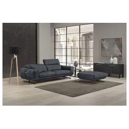 2,5-Sitzer Egoitaliano "Gloria, super bequem und hochwertige Verarbeitung, edles Design" Sofas Gr. B/H/T: 236cm x 96cm x 109cm, Luxus-Microfaser BLUSH, grau (charcoal) beidseitig verstellbare Rückenelemente, mit Metallfüßen