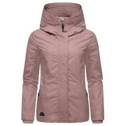 Outdoorjacke Ragwear "Vannesa" Gr. XL (42), lila (mauve) Damen Jacken Modische Übergangsjacke mit Kapuze