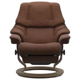 Relaxsessel stressless "Reno" Sessel Gr. Leder PALOMA, PowerTM Leg & Back-Classic Base Eiche-M, B/H/T: 79cm x 98cm x 78cm, braun (copper paloma) elektrisch verstellbar, optional 2-motorisch, Größe M & L