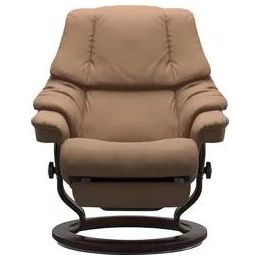 Relaxsessel stressless "Reno" Sessel Gr. Leder BATICK, PowerTM Leg & Back-Classic Base Braun-L, B/H/T: 88cm x 98cm x 77cm, braun (latte batick) elektrisch verstellbar, optional 2-motorisch, Größe M & L