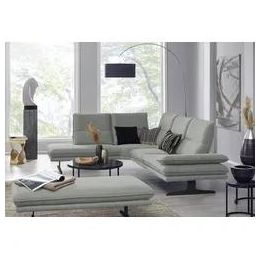 Ecksofa W.Schillig "broadway, Designsofa, toller Sitzkomfort, zeitlos, elegant, L-Form", braun (sky s22), B:284cm H:94cm T:224cm, Flachgewebe S22 (100% Polyester), Sofas, Sitztiefenverstellung, Kopfteil- & Seitenteilverstellung, Breite 284cm