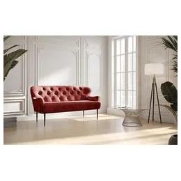 2,5-Sitzer Places of Style Sofas Gr. B/H/T: 173cm x 97cm x 87cm, Luxus-Microfaser ALTARA NUBUCK, rot (bordeaux) mit Knopfheftung,in verschieden Stoffarten