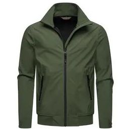 Outdoorjacke Ragwear "Collwie" Gr. S (48), grün (olivgrün) Herren Jacken wasserdichte Übergangsjacke mit hohem Kragen