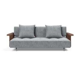 Schlafsofa INNOVATION LIVING TM "Longhorn, Gästebett, Couch, Tagesliege, Bettsofa" Sofas Gr. B/H/T: 245cm x 79cm x 114cm, Polyester, mit Armlehnen, grau Schlaf-, Relax-, oder Sitzposition, Armlehnen, Liegefläche 140x200 cm