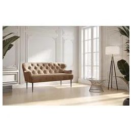 2,5-Sitzer Places of Style Sofas Gr. B/H/T: 173cm x 97cm x 87cm, Luxus-Microfaser ALTARA NUBUCK, braun (chocco) mit Knopfheftung,in verschieden Stoffarten