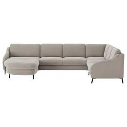 Sit & More Wohnlandschaft SIT & MORE "Soul U-Form" Sofas Gr. B/H/T: 372cm x 90cm x 227cm, Luxus-Microfaser ALTARA NUBUCK, langer Schenkel rechts, ohne Funktion, grau (anthrazit) wahlweise mit Bettfunktion und Schubkasten