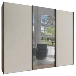 Schwebetürenschrank Wiemann "Monaco" Schränke Gr. B/H/T: 278,9 cm x 217 cm x 67 cm, 3 St., braun (bianco, eiche, nachbildung) hochwertige Beschläge