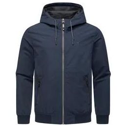 Outdoorjacke Ragwear "Perci" Gr. M (50), blau (navy) Herren Jacken Stylische Übergangsjacke mit großer Kapuze