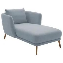 Schöner Wohnen Chaiselongue SCHÖNER WOHNEN-KOLLEKTION "Pearl - 5 Jahre Hersteller-Garantie, auch in Bouclé. Füße Massivholz" Sofas Gr. B/H/T: 101cm x 71cm x 161cm, Flachgewebe, blau (hellblau) Maße (BHT): 10171161 cm