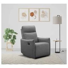 Relaxsessel DOREL HOME "Lugo, TV-Sessel, Sessel Wohnzimmer mit Schlaffunktion" Gr. Webstoff, Relaxfunktion-Rückteilverstellung, B/H/T: 71 cm x 102 cm x 86 cm, grau (anthrazit) Loungesessel mit manueller Relaxfunktion