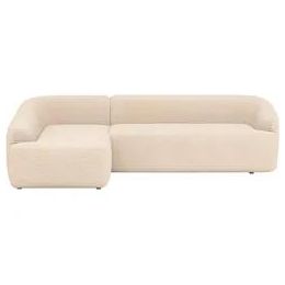 Ecksofa Inosign "Nergal, Einzelsofa oder L-Form" Sofas Gr. B/H/T: 296cm x 81cm x 196cm, Chenille-Struktur, Longchair links, beige (creme) Modernes Design, schlichte Optik, stilvoller Blickfang im Wohnzimmer