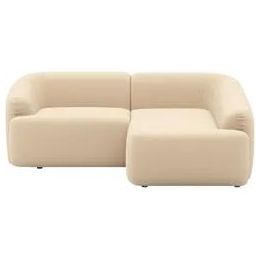 Ecksofa Inosign "Nergal, Einzelsofa oder L-Form" Sofas Gr. B/H/T: 216cm x 81cm x 196cm, Luxus-Microfaser, Longchair rechts, beige (creme) Modernes Design, schlichte Optik, stilvoller Blickfang im Wohnzimmer