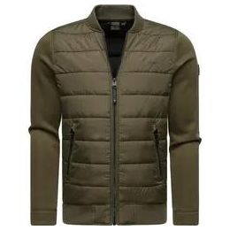 Steppjacke Ragwear "Hallmar" Gr. XXL (56), grün (olivgrün) Herren Jacken Coole Übergangsjacke mit weichen Ripp-Ärmeln