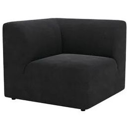 Sofa-Eckelement LeGer Home by Lena Gercke "Floria" Polsterelemente Gr. Chenille, Arm links, schwarz (onyx) modulares Sofa, in trendigen Farben, mit Komfortschaum-Polsterung