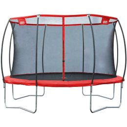 Gartentrampolin BEST Sporting "57141 Superstar Red" Trampoline Gr. B: 366 cm, rot (schwarz, rot) Kinder Trampoline mit Netz