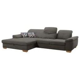 Ecksofa Alina "Nadira" Sofas Gr. B/H/T: 271cm x 91cm x 199cm, Chenille GCP, Recamiere links, mit Bettfunktion, Stauraum, braun (braungrau gcp 84) wahlweise mit Bettfunktion und Stauraum