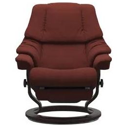 Relaxsessel stressless "Reno" Sessel Gr. Microfaser DINAMICA, PowerTM Leg & Back-Classic Base Braun-L, B/H/T: 88cm x 98cm x 77cm, rot (red dinamica) elektrisch verstellbar, optional 2-motorisch, Größe M & L