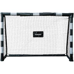 Fußballtor SANDORA "Hattrick M", schwarz (schwarz, weiß), Sport-Tore, Kinder, B/H/L: 180cm x 120cm x 60cm, Stahl-Polyester, Ron-Robert Zieler Edition, 180x120x60, schwarz/weiß, B:180cm