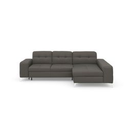 Sit & More Ecksofa SIT & MORE "Baviene L-Form", braun (schlamm), B:286cm H:92cm T:176cm, Sofas, Ecksofa, inklusive Sitztiefenverstellung und Federkern, wahlweise Bettfunktion